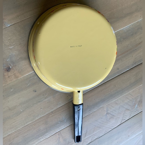 Kitchen | Vintage Italian Enamel Pan Moneta Cookware Circa7s Flower ...